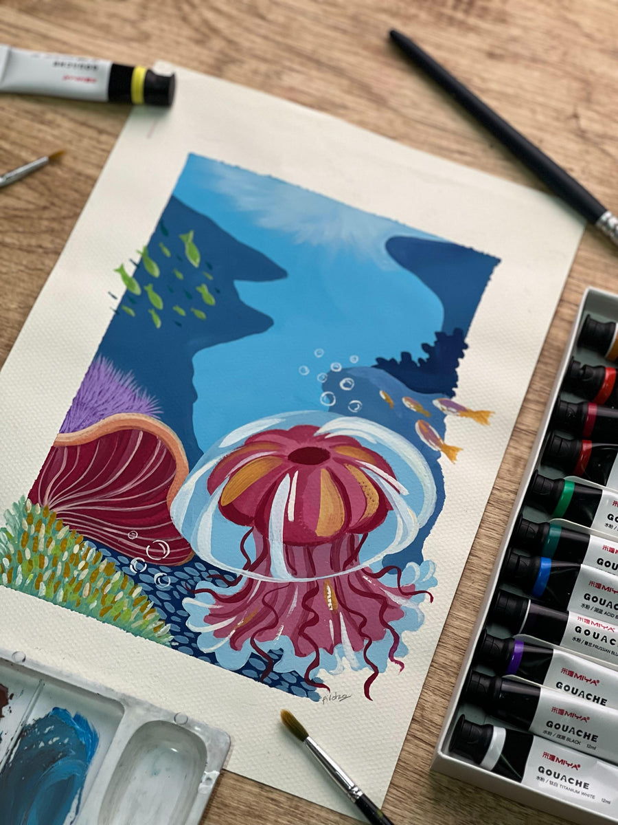 PROGRESSIVE COURSE - GOUACHE & WATERCOLOR – Bartega